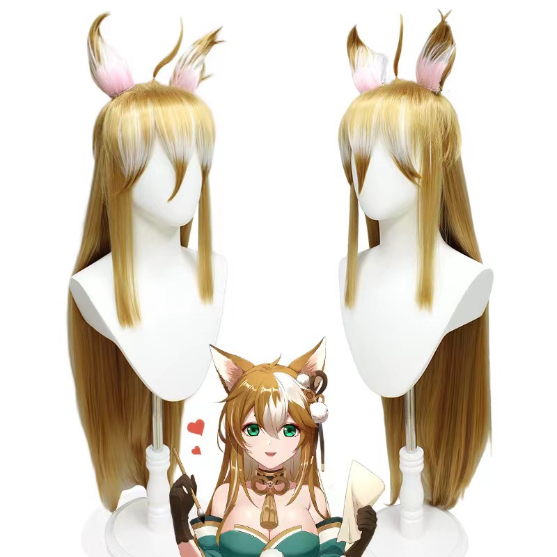 Genshin Impact Gorou Cosplay Wig with Ears ( free shipping ) - $28.99