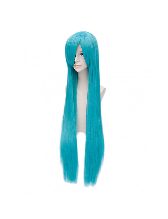 Bisca Mulan Long Straight Blue Cosplay Wig Fairy Tail Anime Styled Wig ...