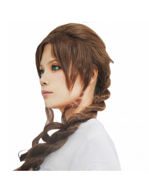 Final Fantasy Aerith Gainsborough Cosplay Hair Wig Thick Braids Wig ...