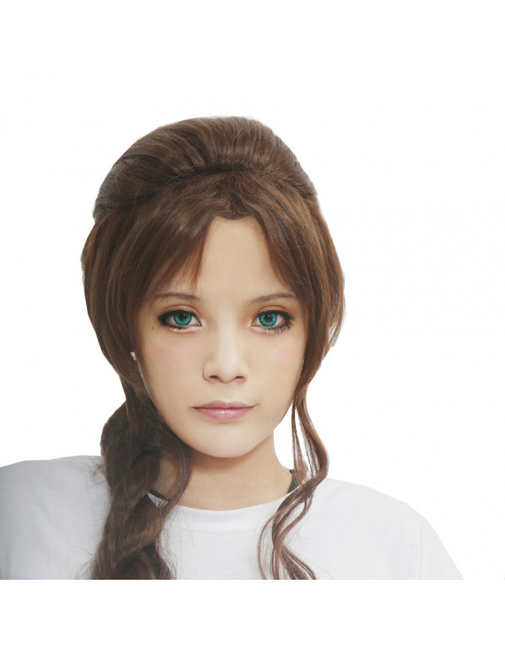Final Fantasy Aerith Gainsborough Cosplay Hair Wig Thick Braids Wig ...