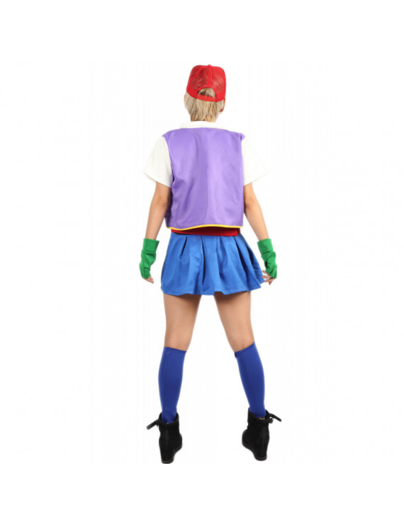 The Hot Lady Ash Ketchum Full Set Outfits Pokemon Cosplay Costume for ...