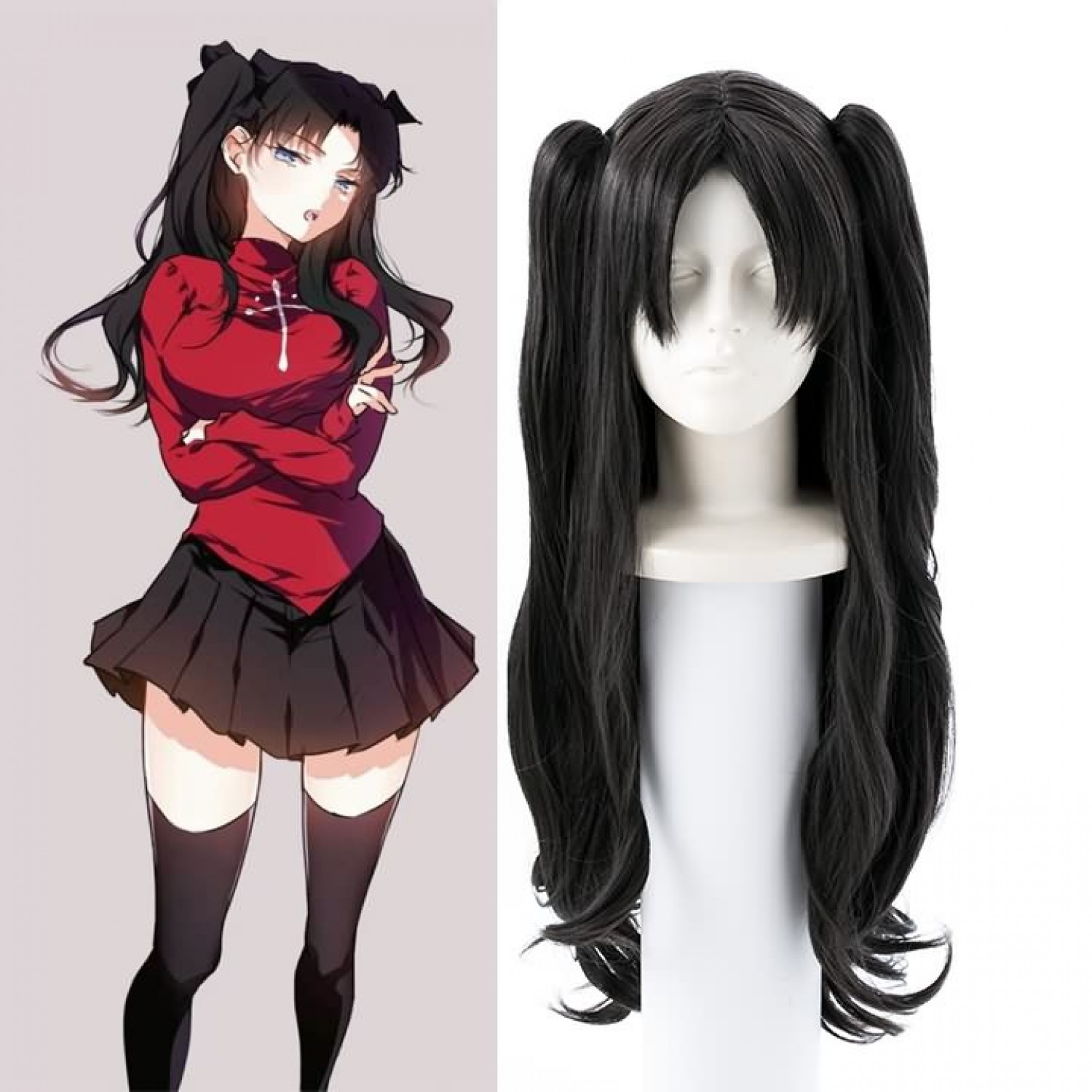 Fate Stay Night Tohsaka Rin Two ponytails Cosplay Wig ( free shipping ...