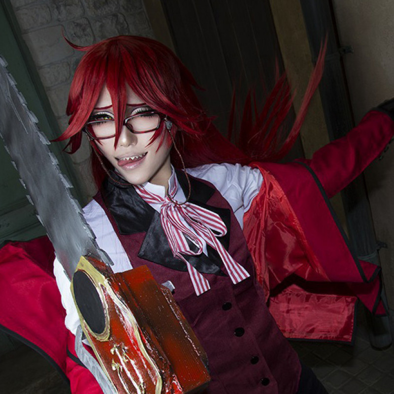 Black Butler Grell Sutcliff Cosplay Costume ( free shipping ) - $69.99