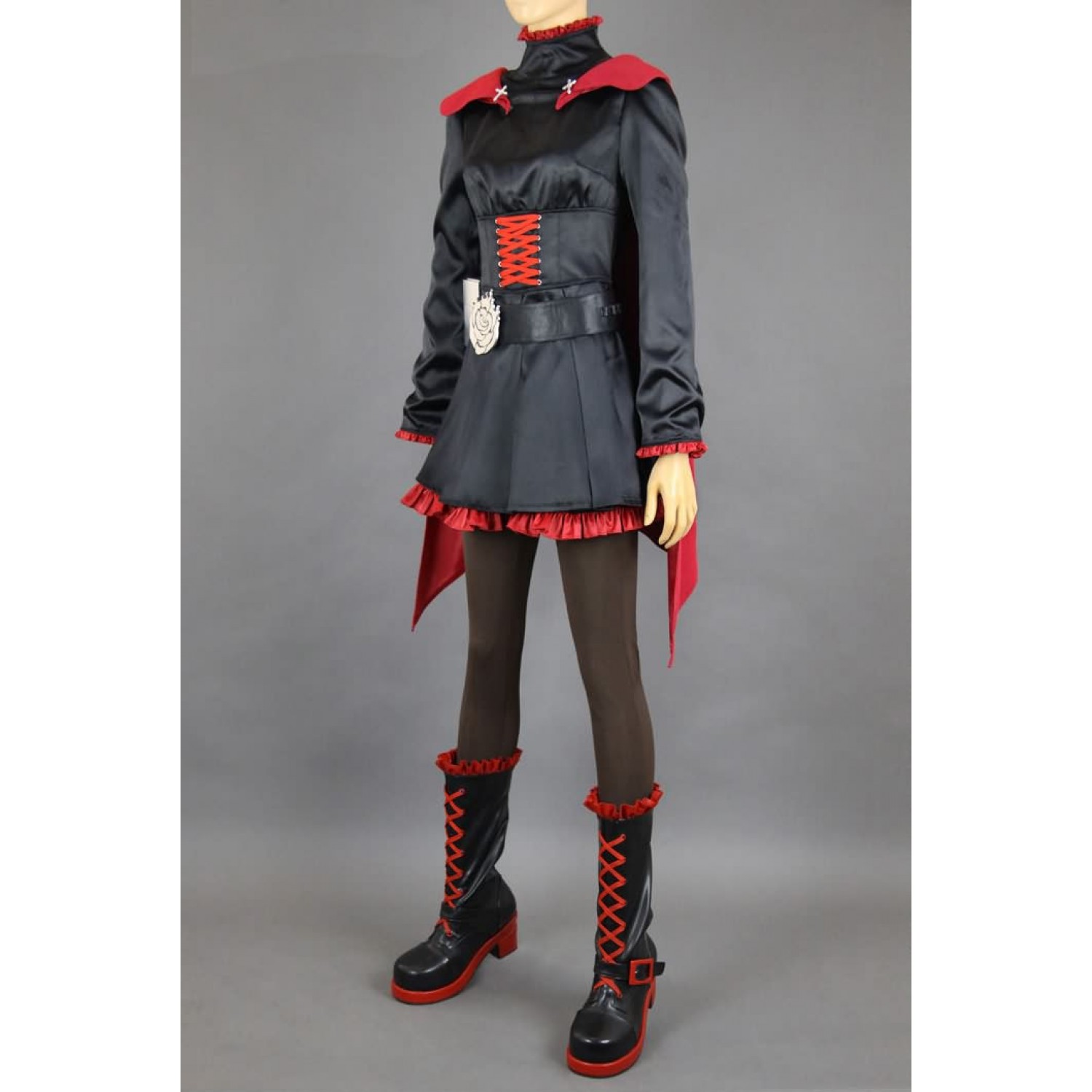 RWBY Season 1 Ruby Rose Black Gothic Dress Cosplay Costume ( free ...