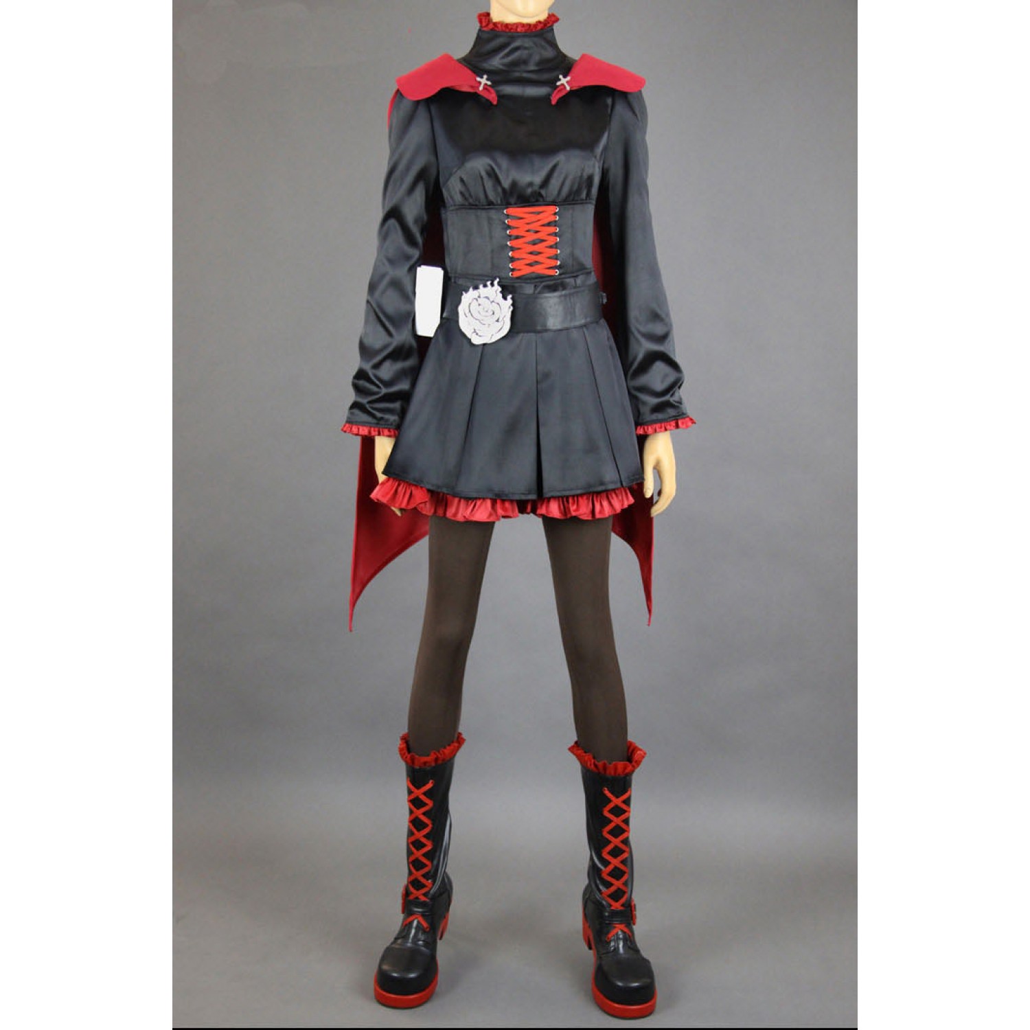 RWBY Season 1 Ruby Rose Black Gothic Dress Cosplay Costume ( free ...