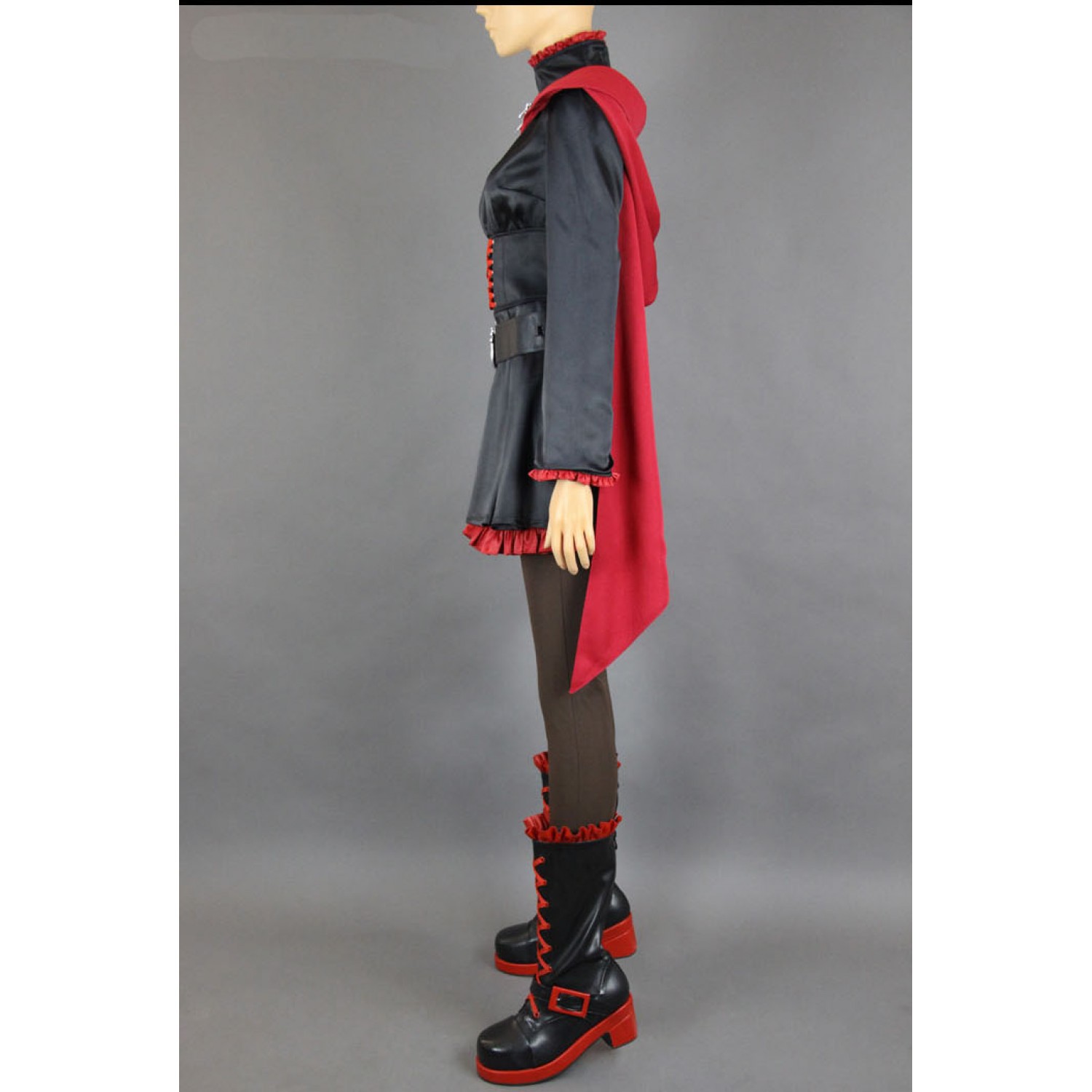 RWBY Season 1 Ruby Rose Black Gothic Dress Cosplay Costume ( free ...