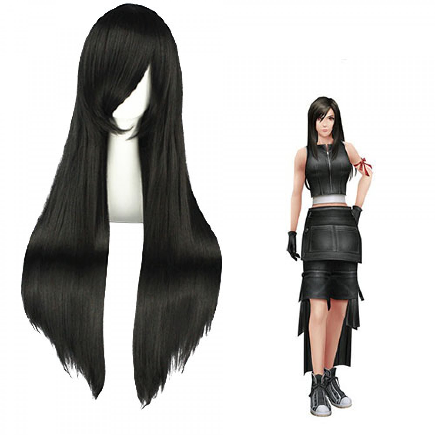 Final Fantasy Tifa Lockhart Long Straight Cosplay Wig ( free shipping ...