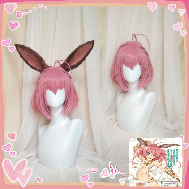 How NOT to Summon a Demon Lord Sylvie Pink Short Cosplay Wig ( free ...