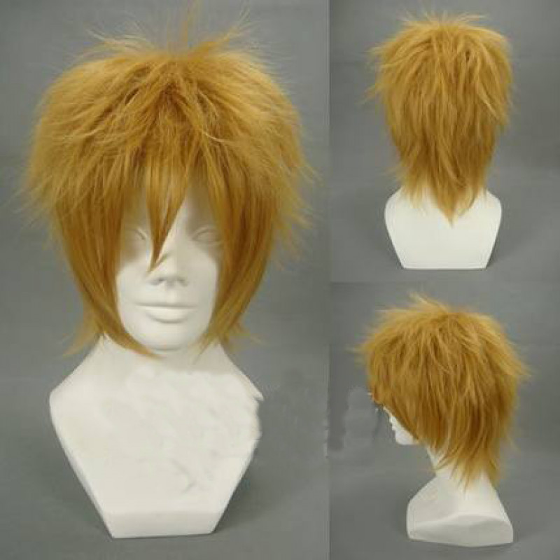 Heat Resistant Fiber Short Golden Cosplay Wig ( Free Shipping ) ( free ...