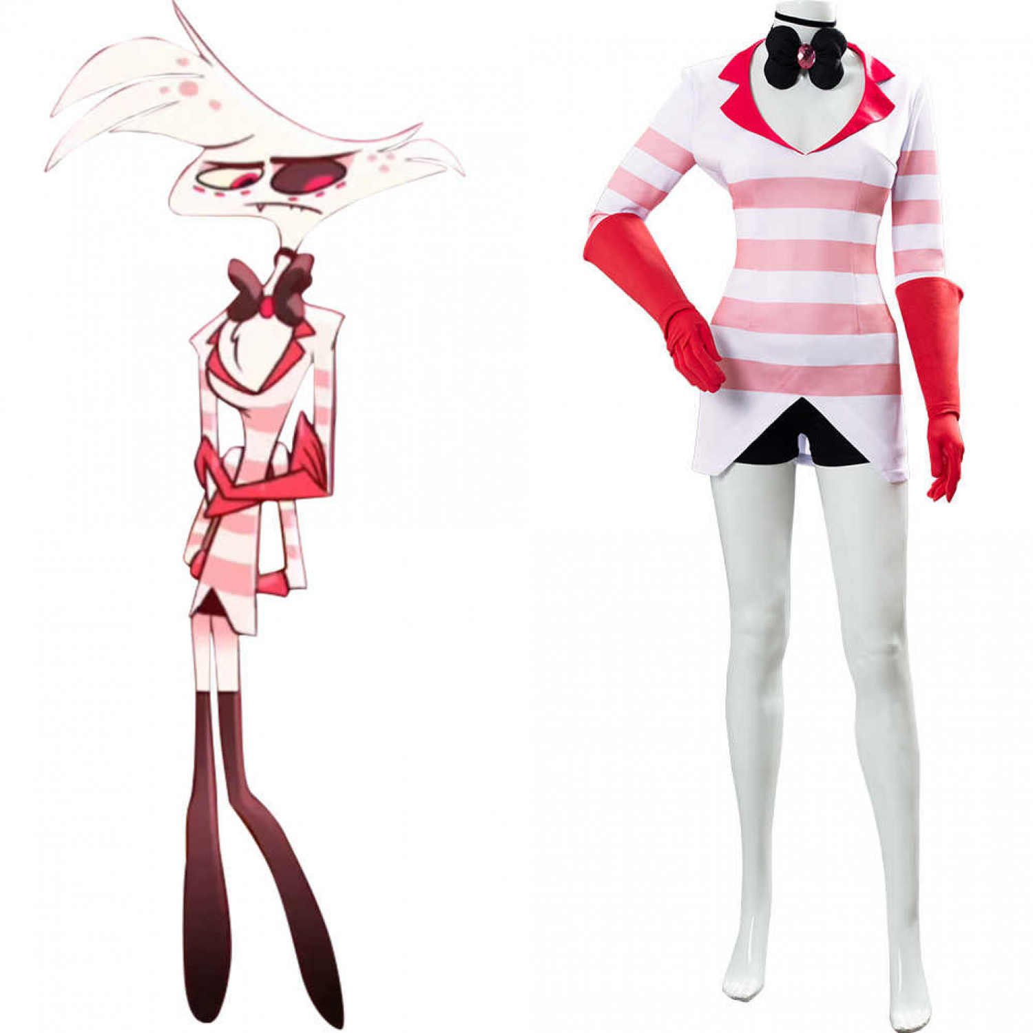 Hazbin Hotel Angel Dust Cosplay Costume Free Shipping 5999