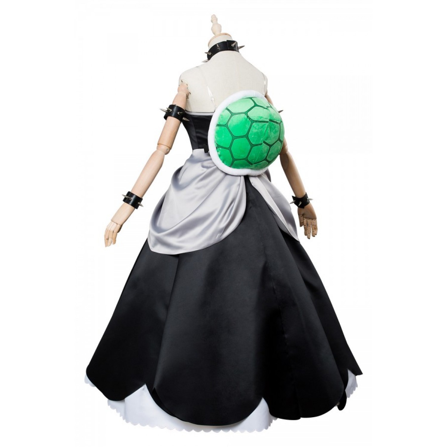 Super Mario Bros Bowsette Princess Bowser Black Dress Cosplay Costume ...