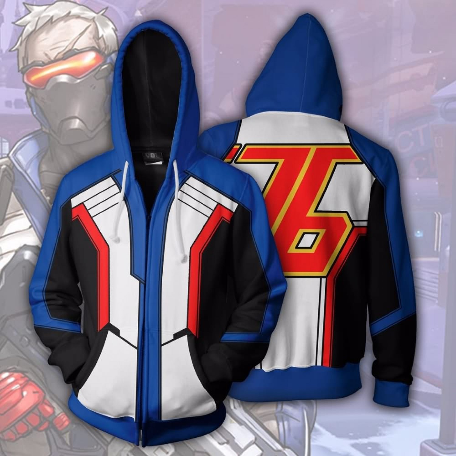 Overwatch OW Soldier 76 Jack Morrison Cosplay Customes ( free shipping ...