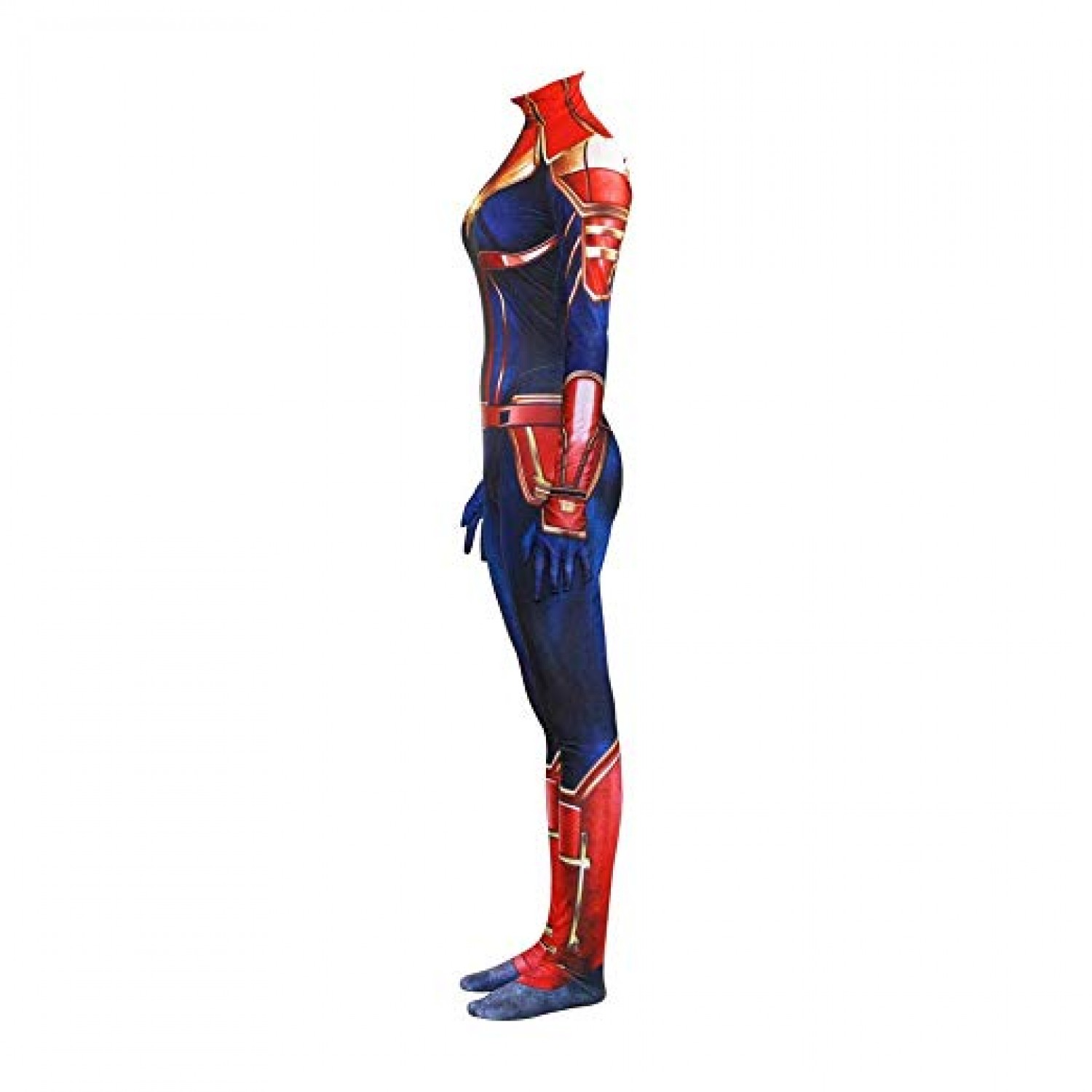 Avengers Infinity War Captain Marvel Ms.Marvel Spandex Jumpsuit Cosplay ...