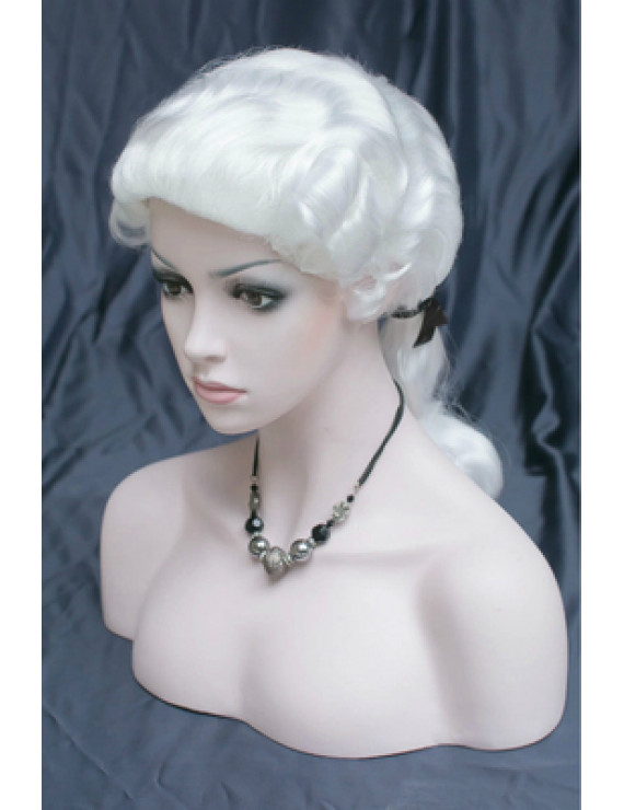 Lawyer Judge Wig Long White Heat Resistant Fiber Party Wig ( free ...