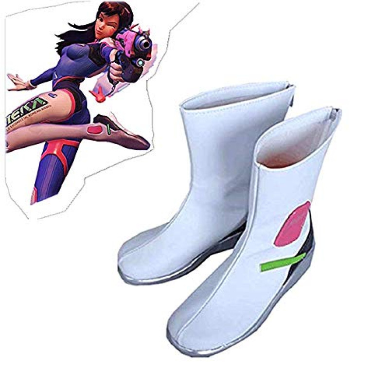 Overwatch DVA DVA Hana Song PU Leather Cosplay Shoes ( free shipping ...