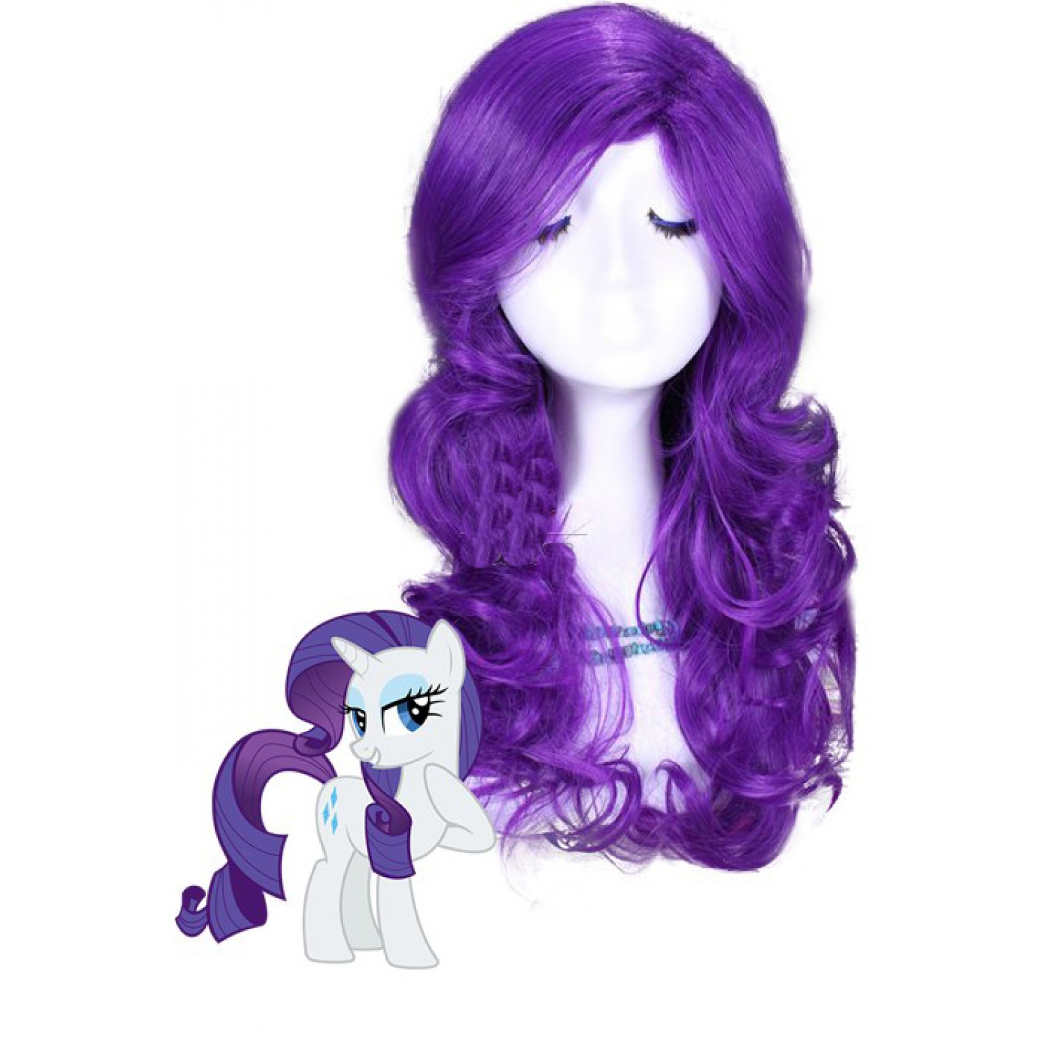 My Little Pony Rarity Long Purple Wavy Cosplay Wigs ( free shipping ...