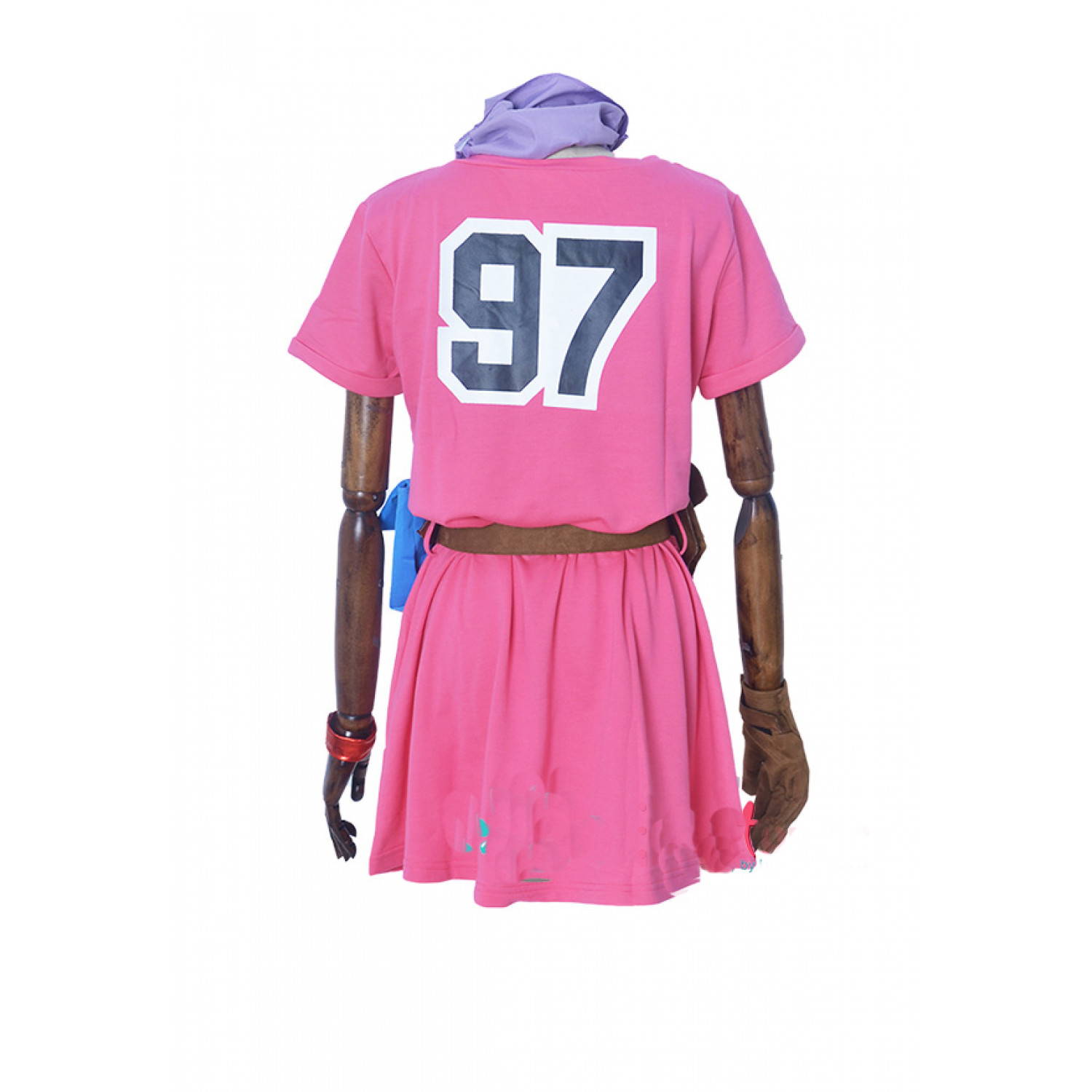 Dragon Ball Bulma Pink Dress Cosplay Costume Free Shipping 9999
