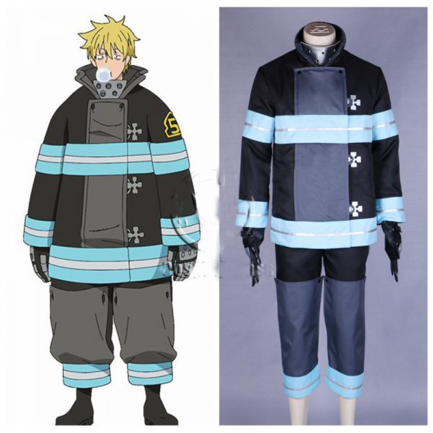 Fire Force Tooru Kishiri Anime Cosplay Costumes ( free shipping )