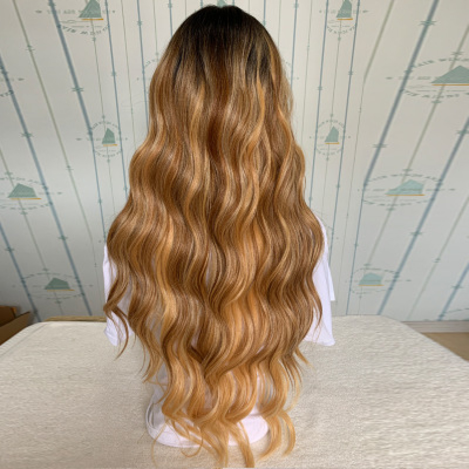 30 inch long curly hair piano color pick color synthetic front lace wig ...