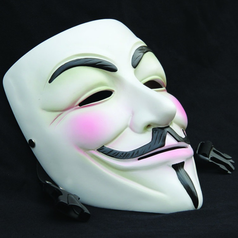 V for Vendetta Mask Fawkes Anonymous Halloween Cosplay Party Costume ...