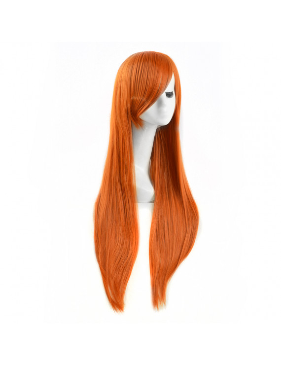Kim Possible Kim Possible Orange Long Straight Styled Cosplay Wig ...