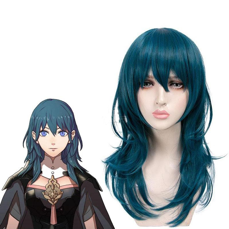 Fire Emblem Heroes Byleth Blue Long Straight Cosplay Wig ( free ...