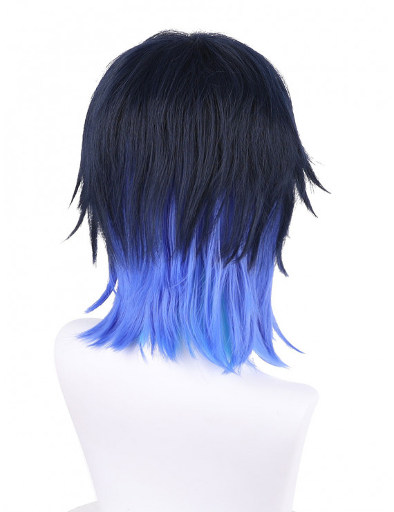 Vtuber Nijisanji 2434 Yugo Asuma Deep Blue Cosplay Wig ( free shipping ...