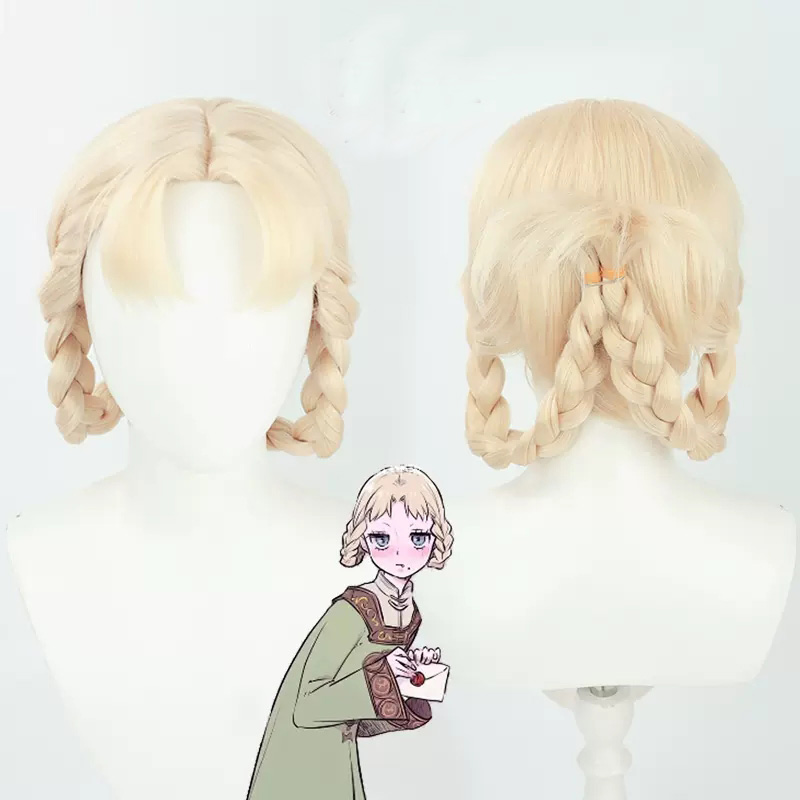 Elden Ring Rya Snakeborn Rya Snake born Short Gloden Cosplay Wig 50 cm ...